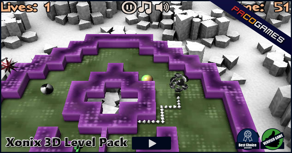 Xonix 3D Level Pack | Play the Game for Free on PacoGames